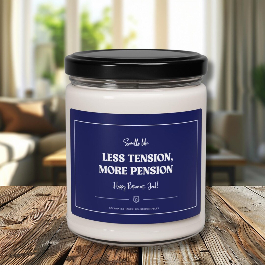 Personalized Police Retirement Scented Soy Candle, Law Enforcement Gift ...