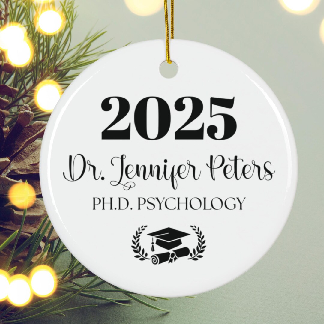 Customizable Phd Graduation Ornament, Doctoral Student, Finished Phd ...