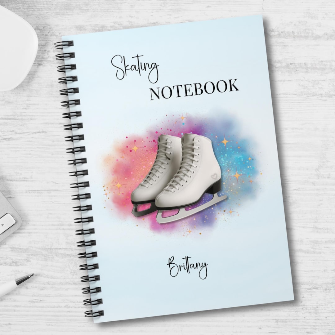 Custom Figure Skating Spiral Notebook, Ice Skating Themed Gift ...
