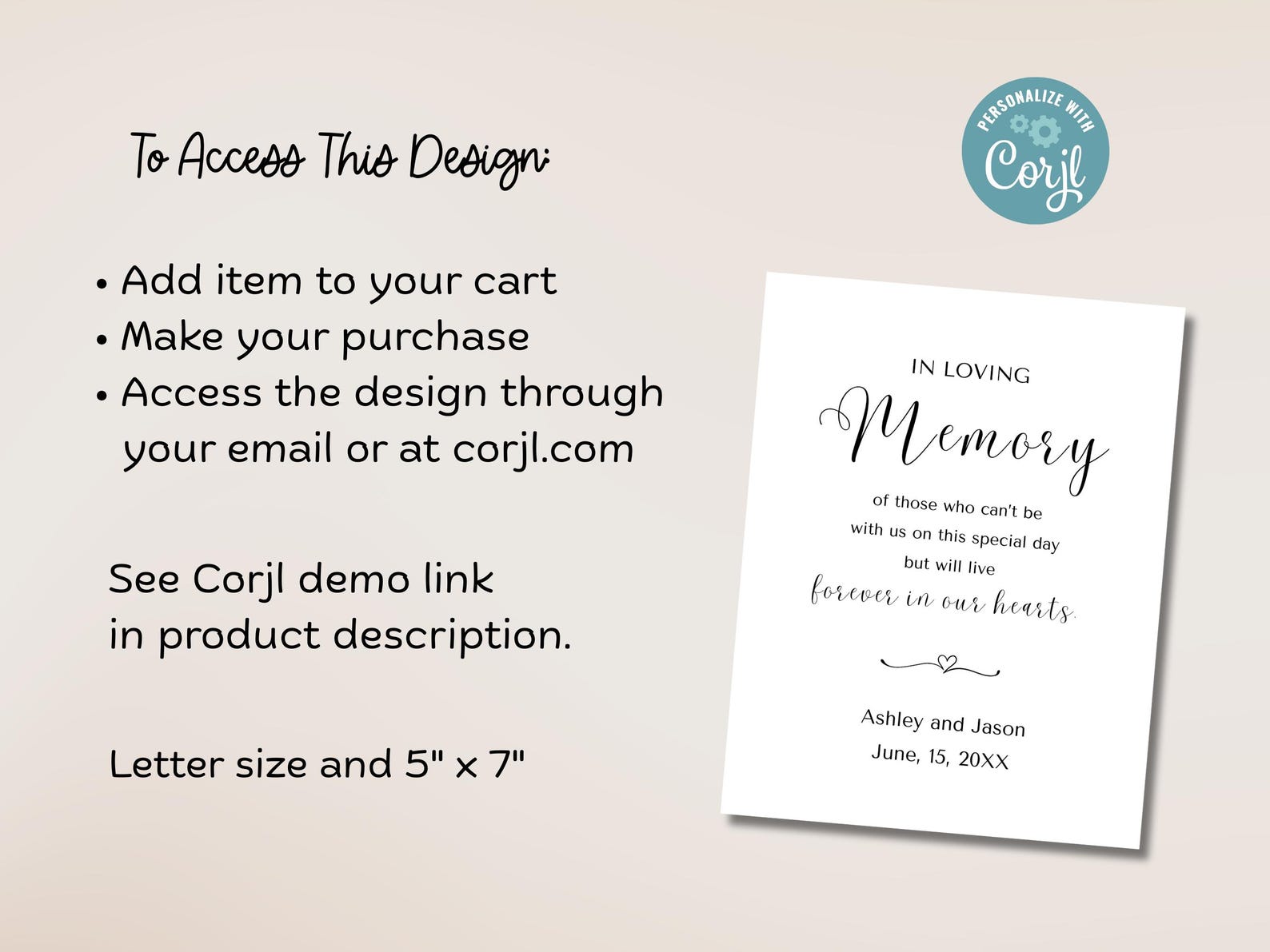 Editable Wedding Memory Table Sign, Memorial Table Sign, Wedding Loving ...