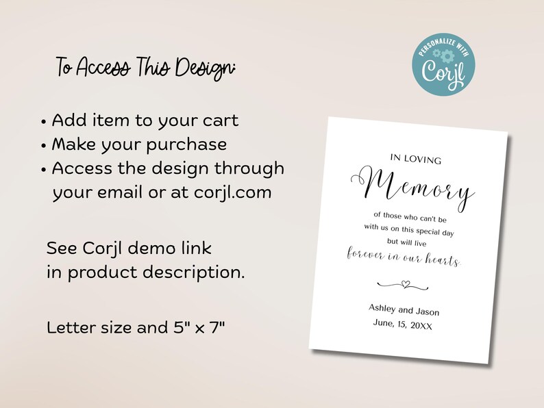 Editable Wedding Memory Table Sign, Memorial Table Sign, Wedding Loving ...