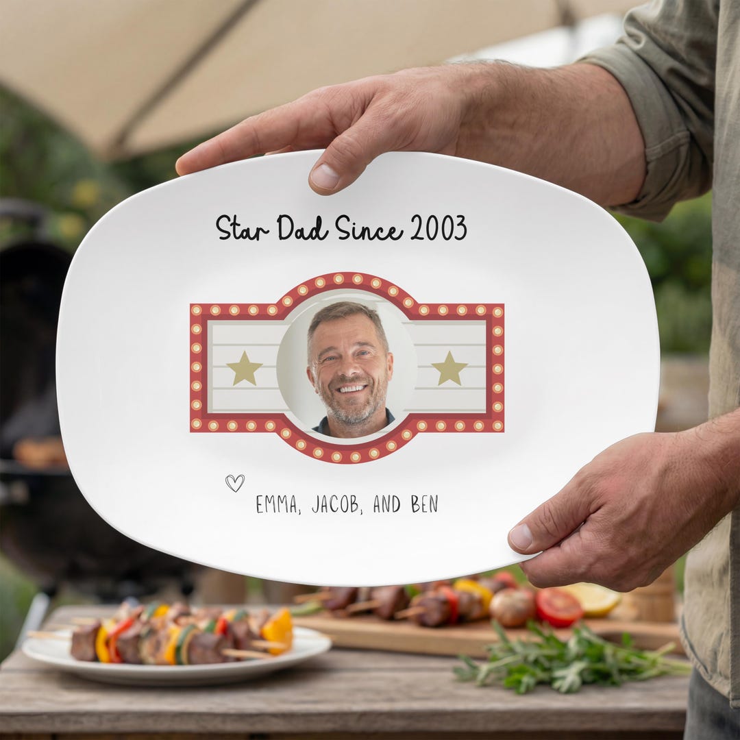 Custom Dad Grilling Platter, Grilling Gift, Personalized Dad Platter ...