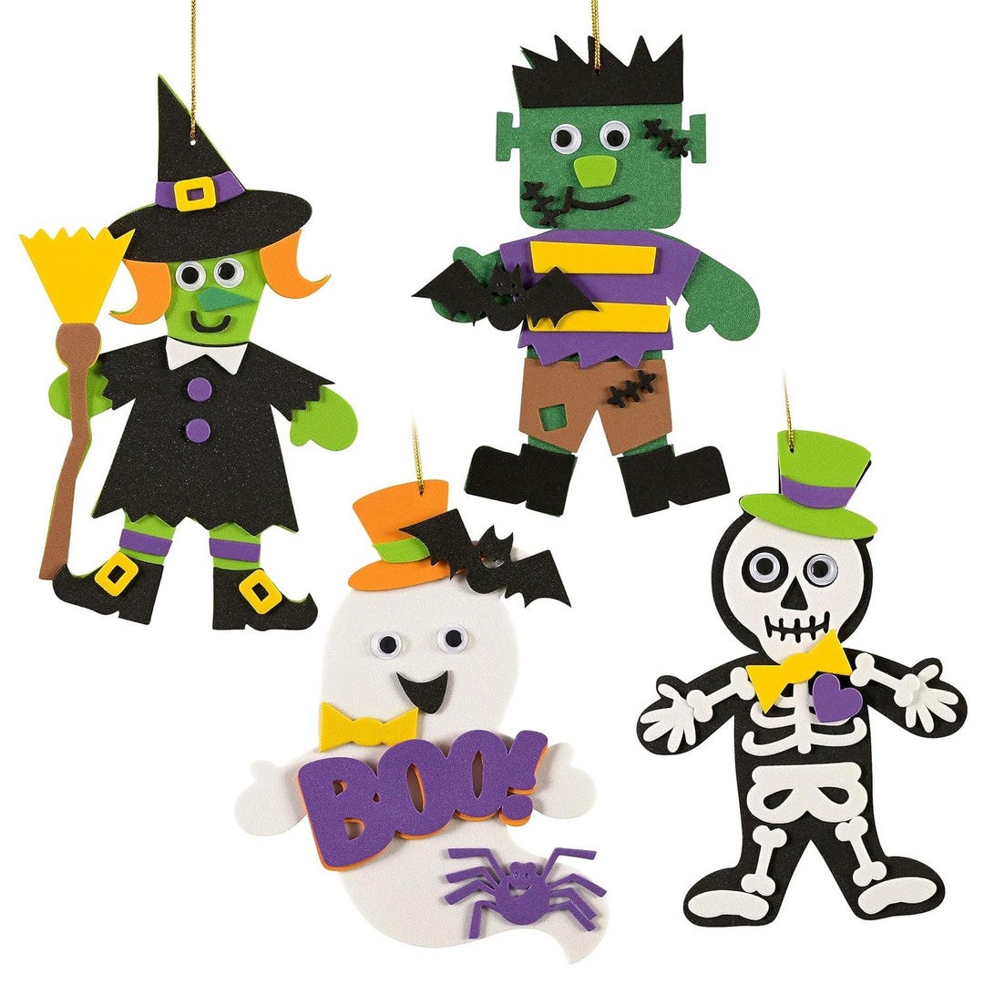 Create Your Own Halloween Characters Set of 4 Halloween Crafts for Kids ...