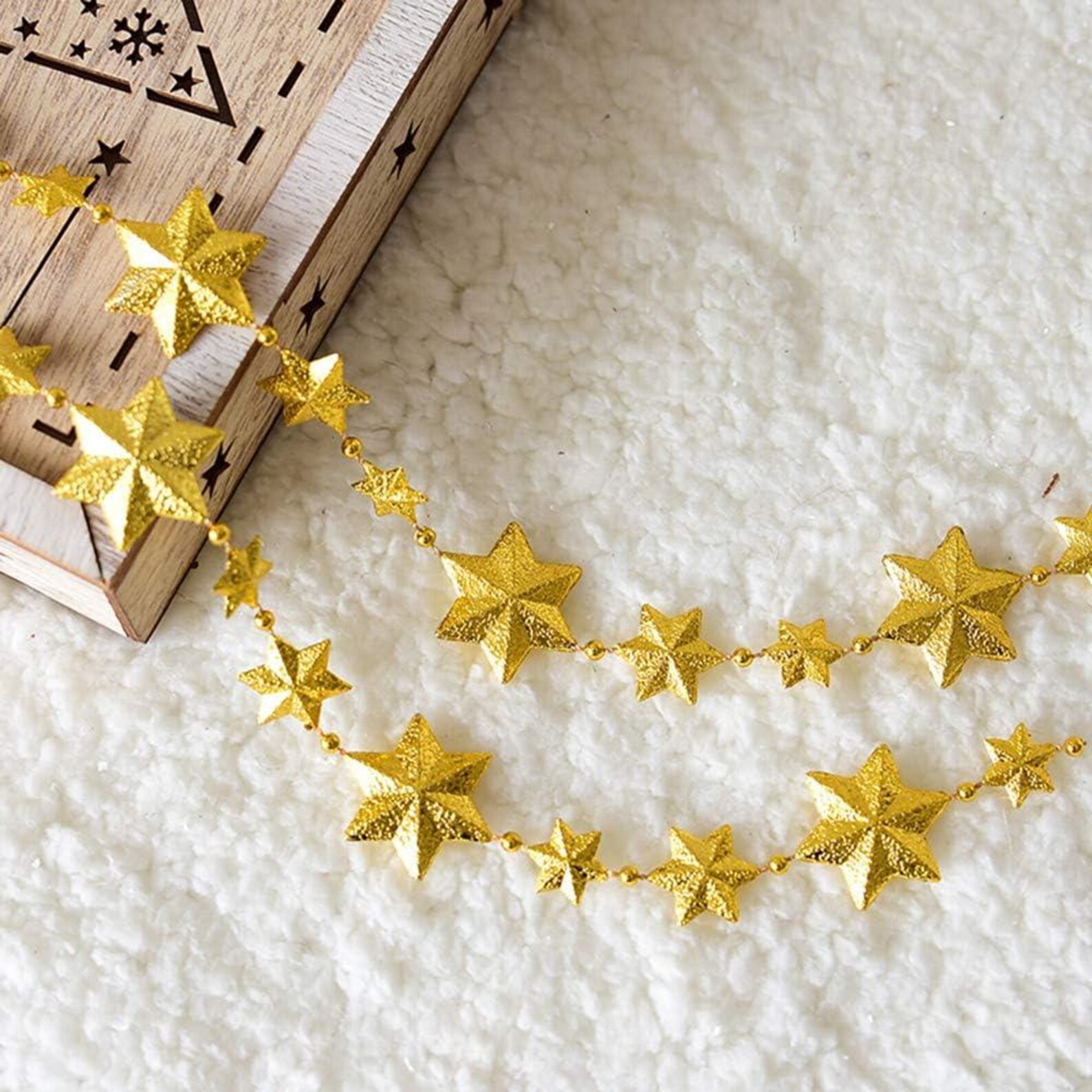 Stars Pearls Beads String Garland for Christmas, Valentine, Exhibition ...