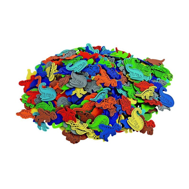 Foam Dinosaur Shapes 500 Pc Party Favors, Decorations, Arts & Crafts ...