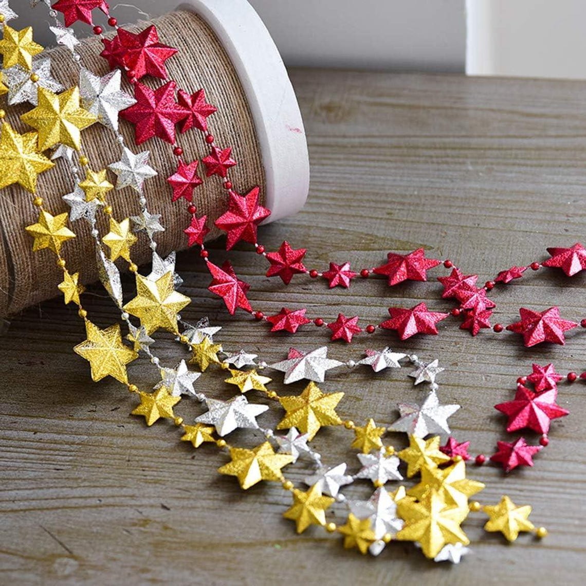 Stars Pearls Beads String Garland for Christmas, Valentine, Exhibition ...