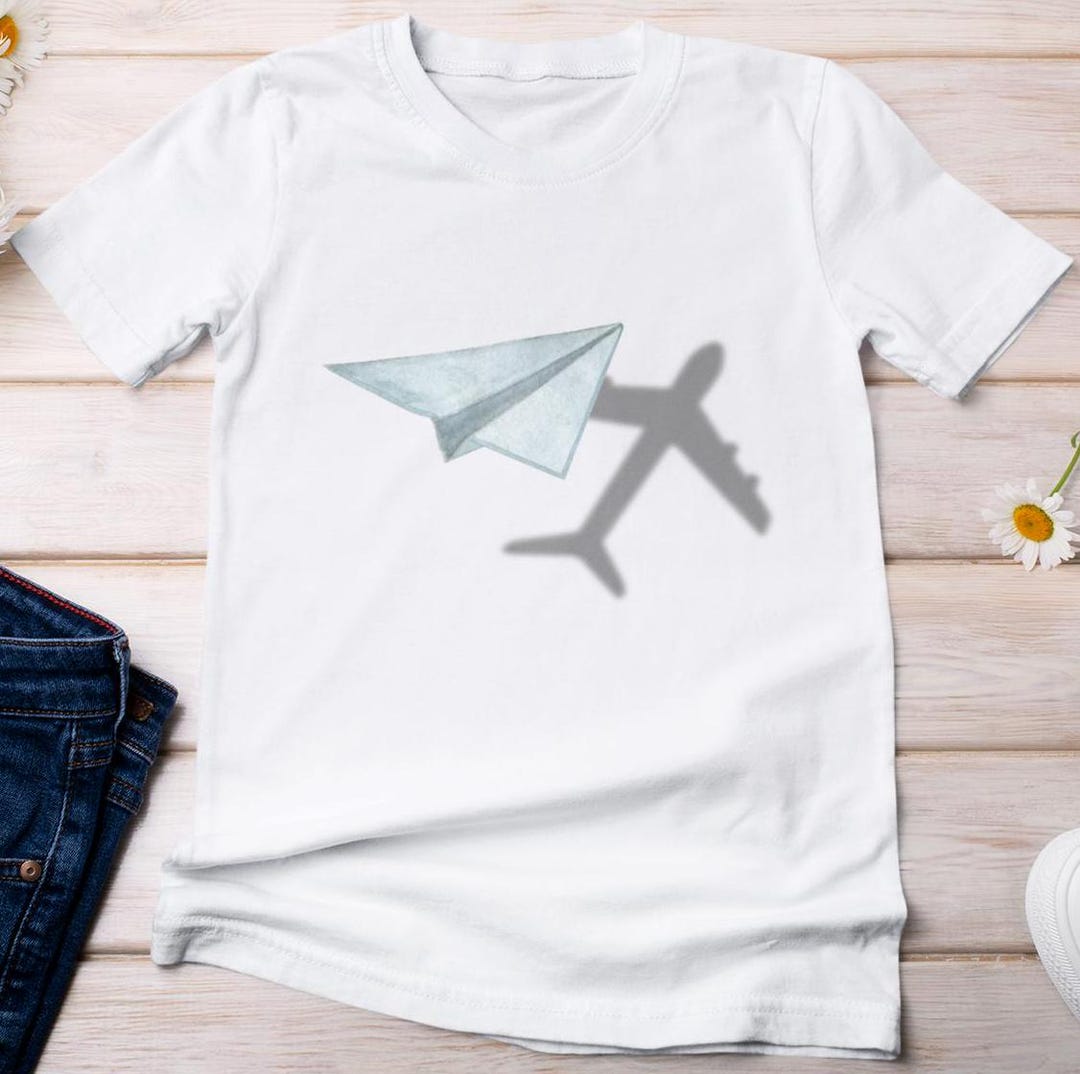 Paper Airplane Shirt, Airplanes Lovers Aviation Enthusiasts Aviator ...