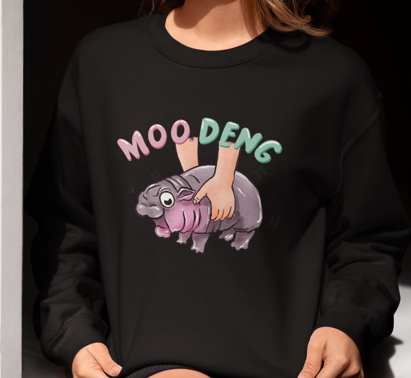 Moo Deng Shirt, Cute Baby Pygmy Hippo Moodeng Bouncy Pig Outfit - Etsy