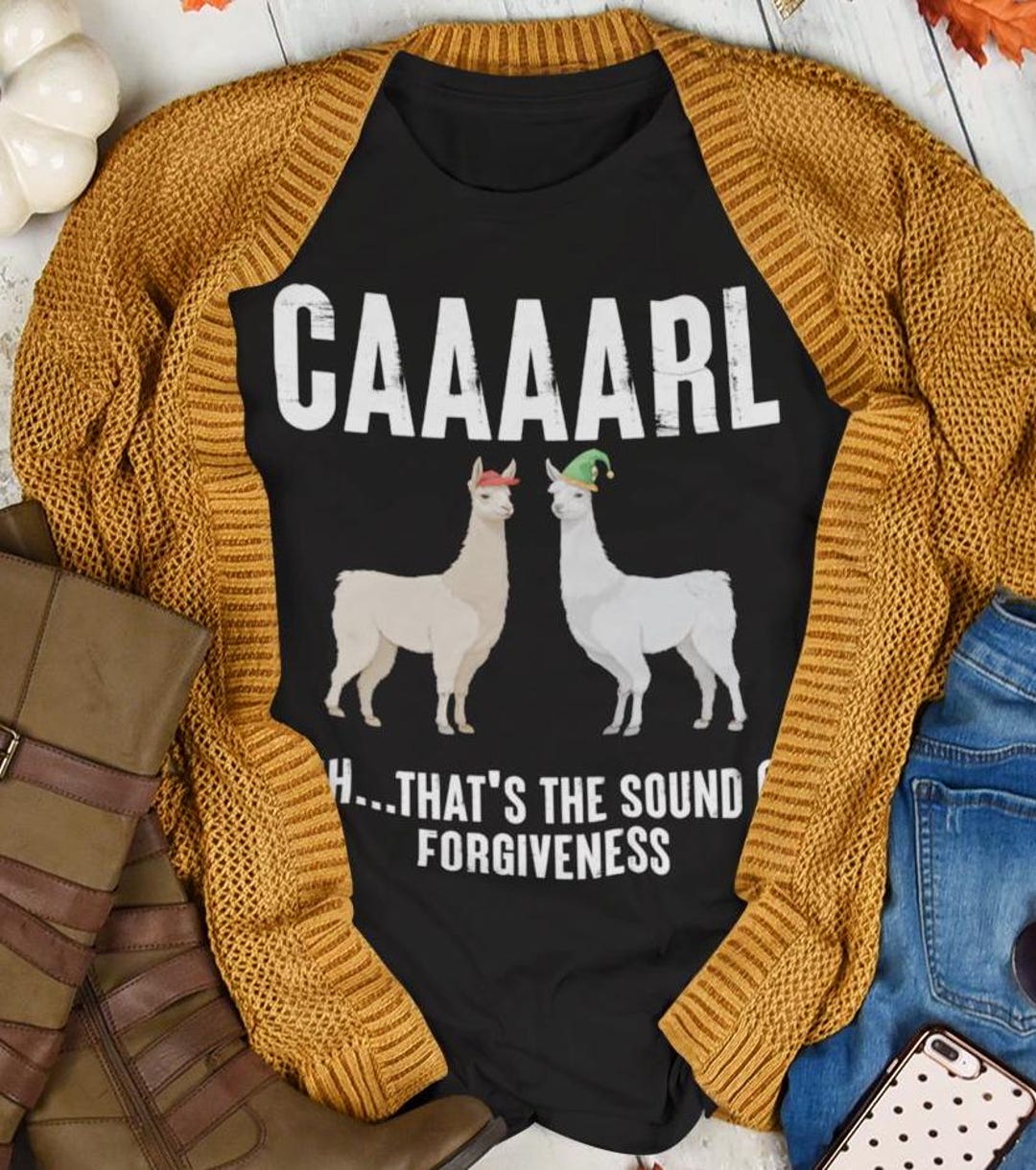 Llama Shirt, CAAAARL Llama Shirt, Animals Llama Lovers Women Men ...