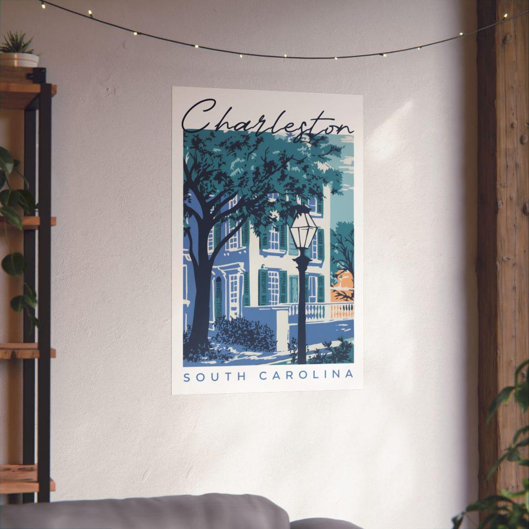 Charleston Poster, South Carolina, Vintage Poster, Travel Poster, Wall ...