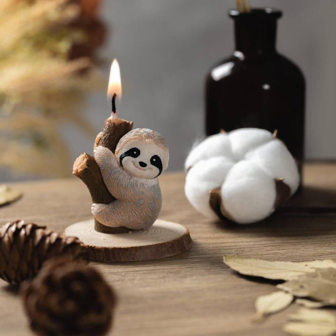 Baby Sloth Candle | Cake Topper Candle for Boy Girl | Birthday Animals ...