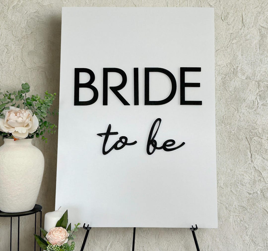 Bride to Be Sign: Bridal Shower or Hen Party Backdrop Lettering - Etsy