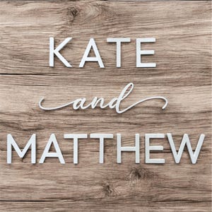 Custom 3D Printed Names Sign: Wedding, Engagement, Anniversary Decor - Etsy