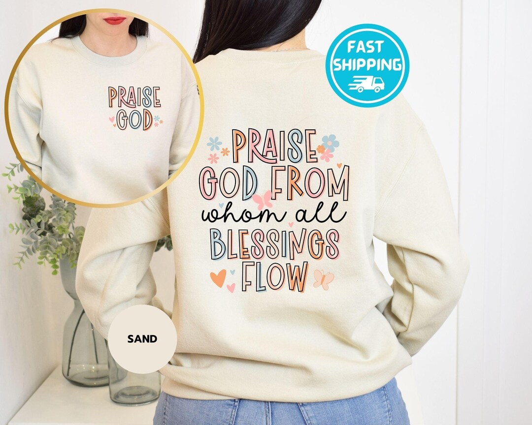 Praise God Sweatshirt: Trendy Retro Christian Boho Style - Etsy