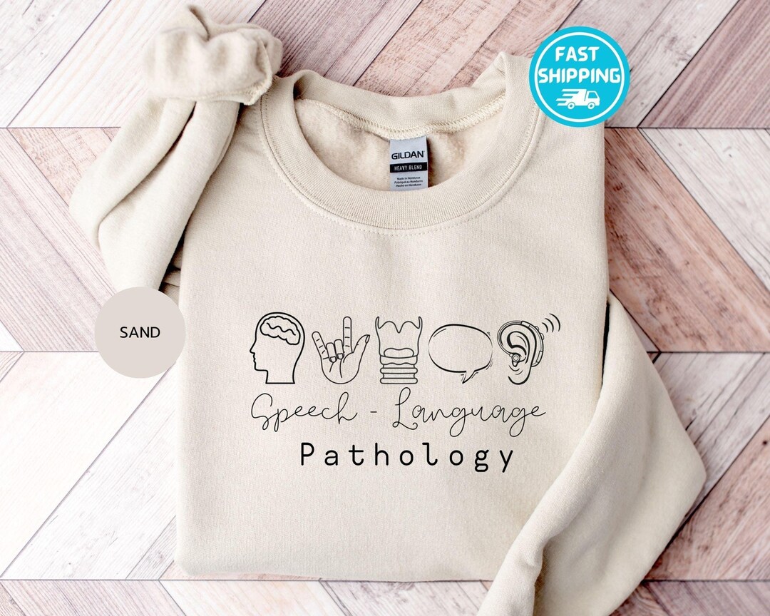 Speech Therapist Sweatshirt, Speech Language Shirt, SLP Nurse Sweater ...