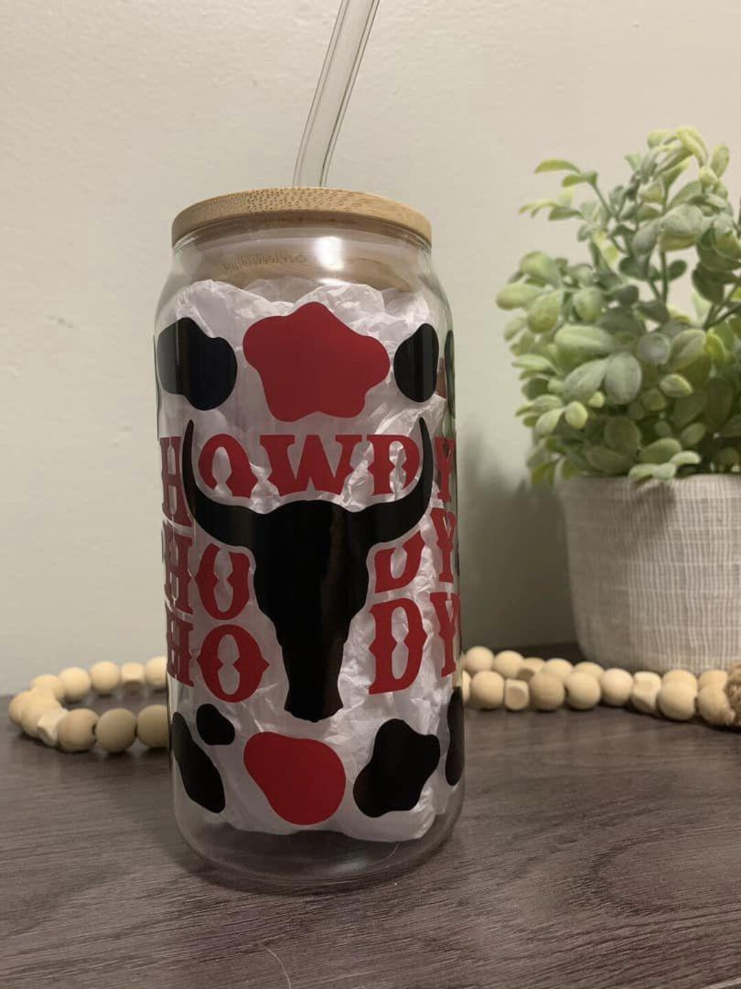 Howdy, Iced Coffee Cup, Beer Can Glass, With Lid and Straw, Gifts - Etsy