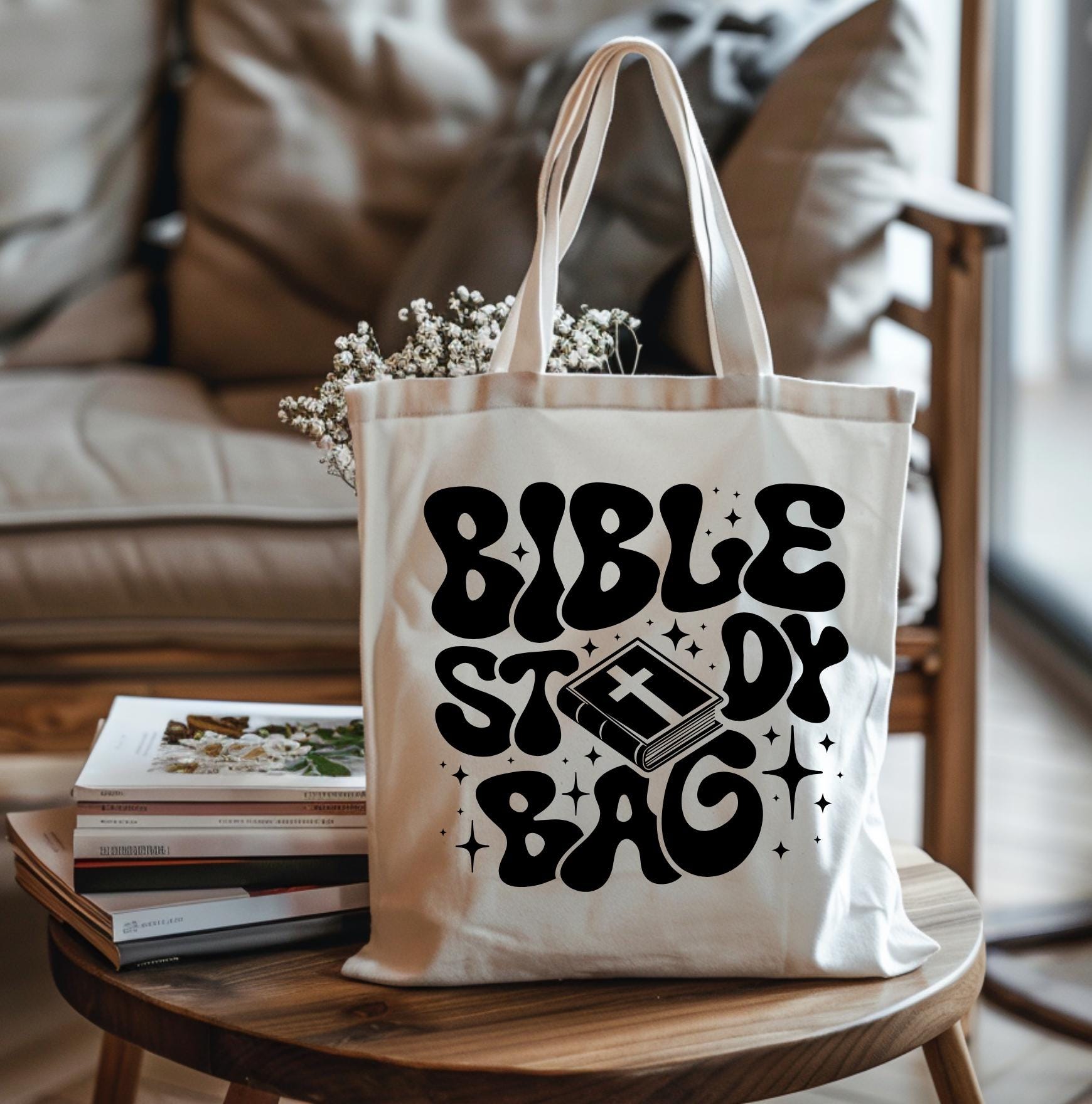 Bible Study Bag, Canvas Tote Bag, Shopping Bag, Gift for Women Totes ...