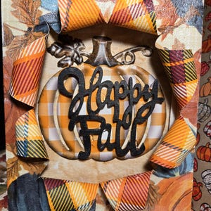 Happy Fall Pumpkin Busted Canvas - Etsy