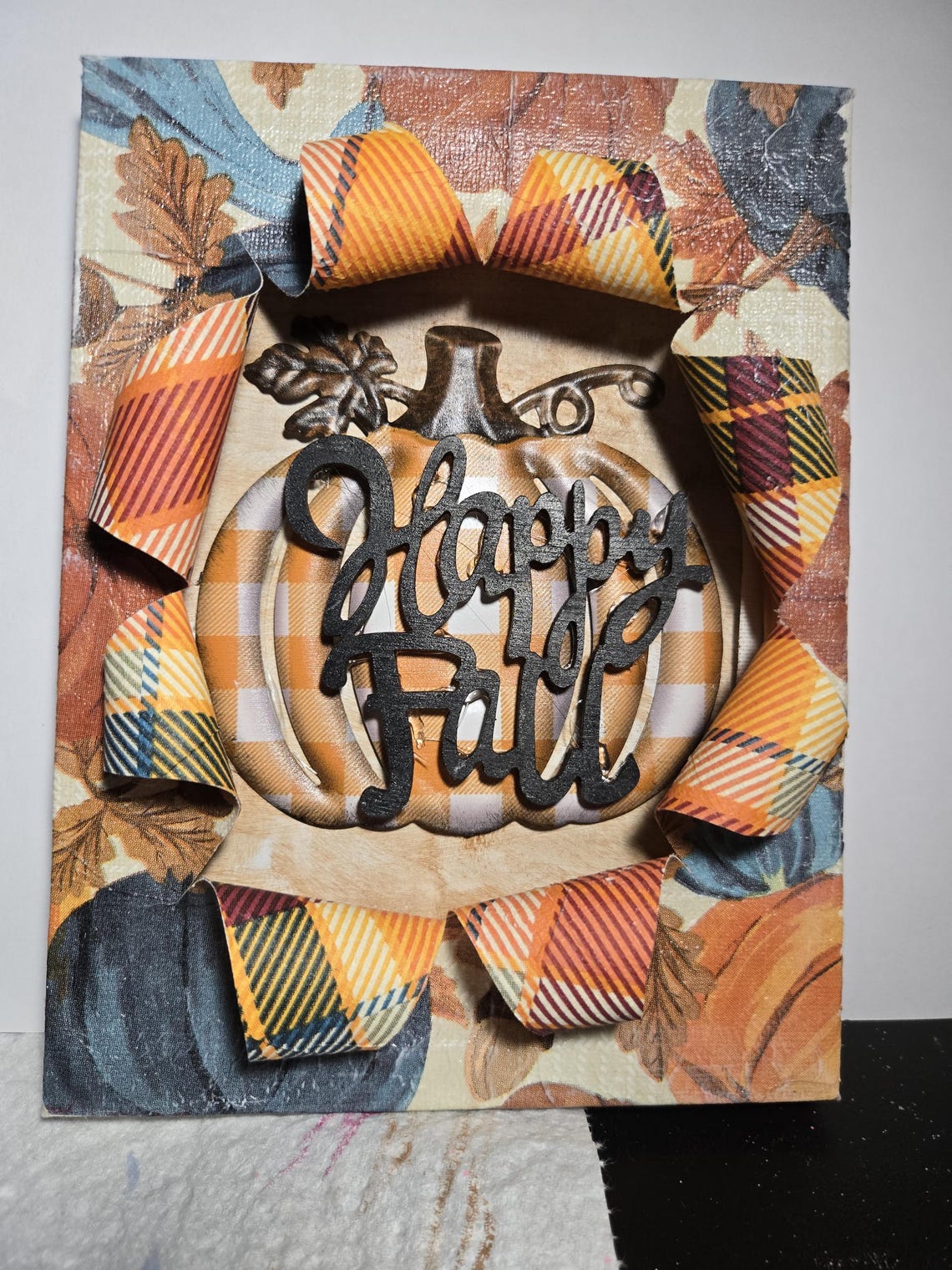 Happy Fall Pumpkin Busted Canvas - Etsy