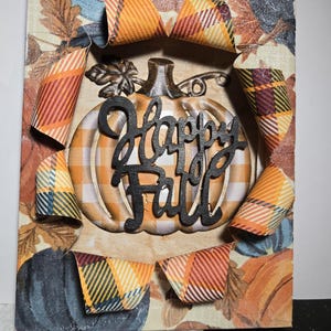 Happy Fall Pumpkin Busted Canvas - Etsy