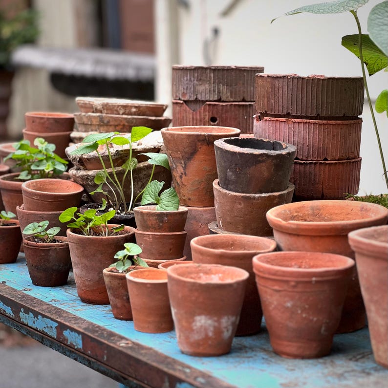 Early 1900s French Handmade Terracotta Pitch Pot - Etsy