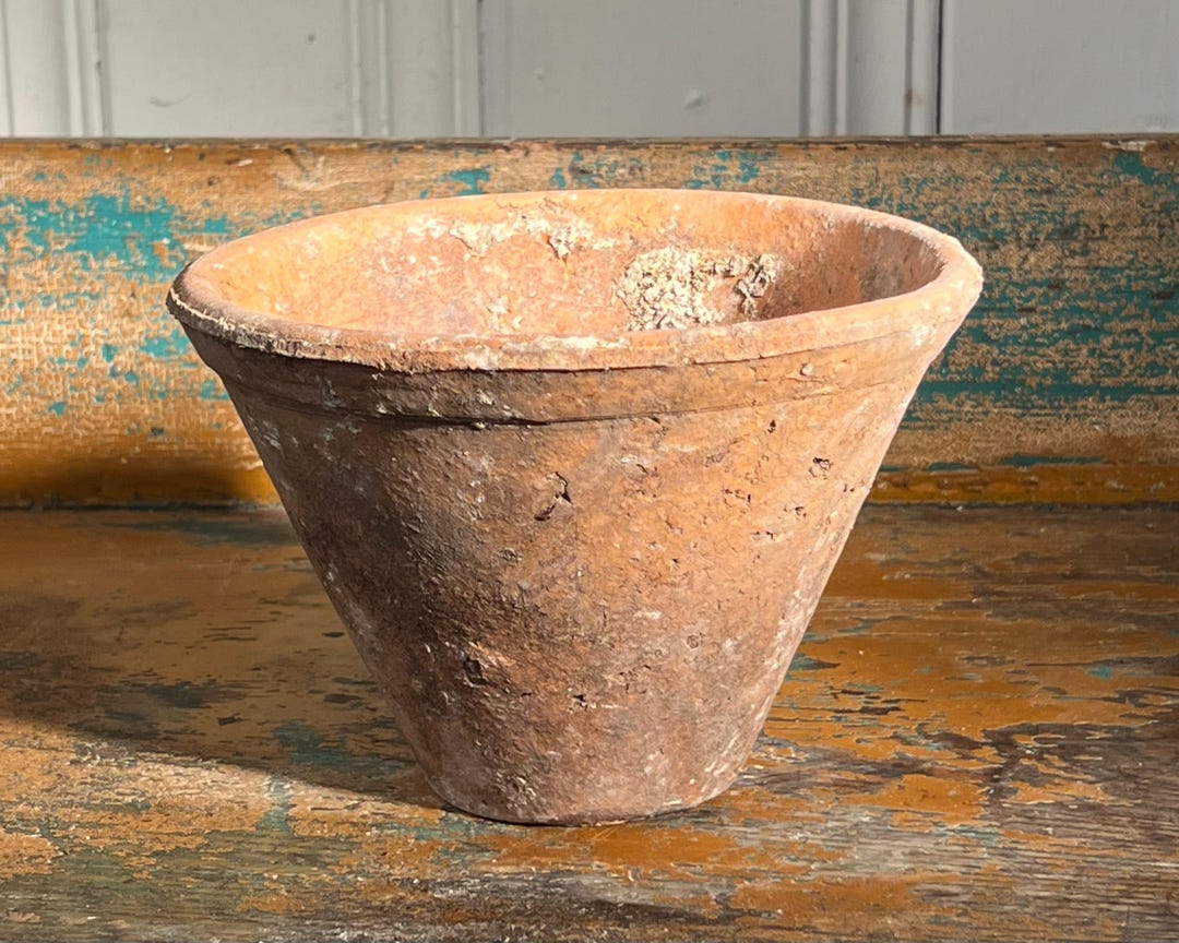 Early 1900s French Handmade Terracotta Pitch Pot - Etsy