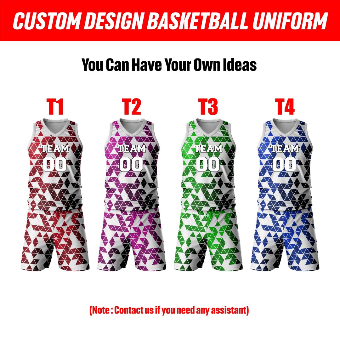 Design Your Own Basketball Jersey With Team Name Number, Personalized ...
