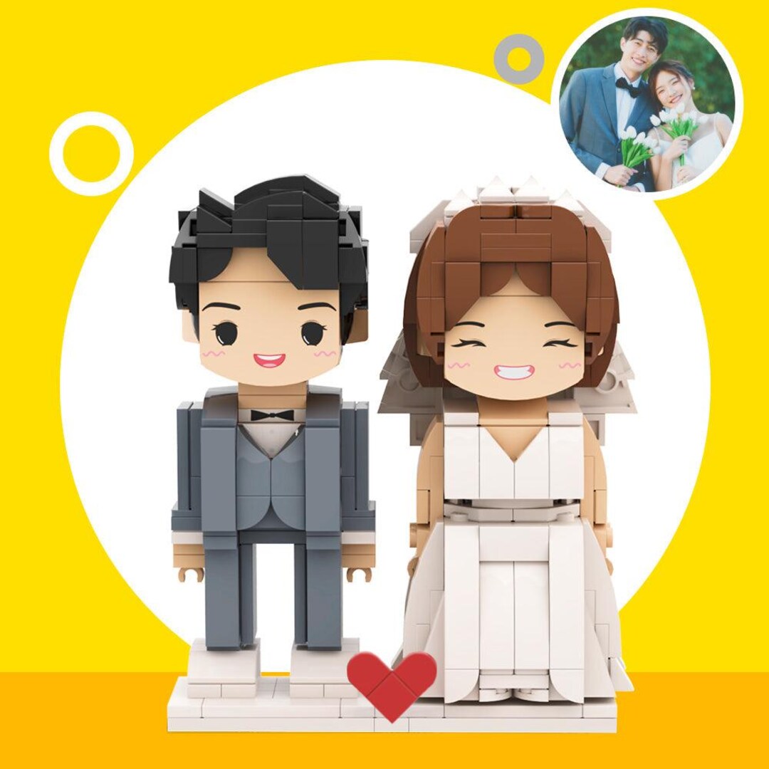 Personalised Full-body Wedding Brick Figurines, Custom Brick Figures ...