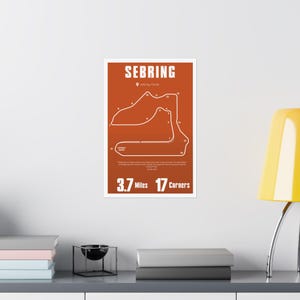 Sebring International Raceway Track Map Print Minimalist Design - Etsy