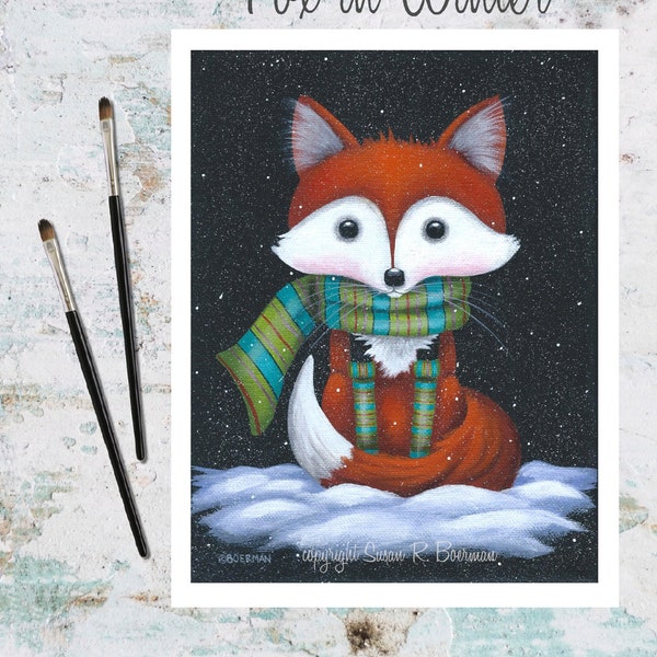 Red Fox Scarf - Etsy