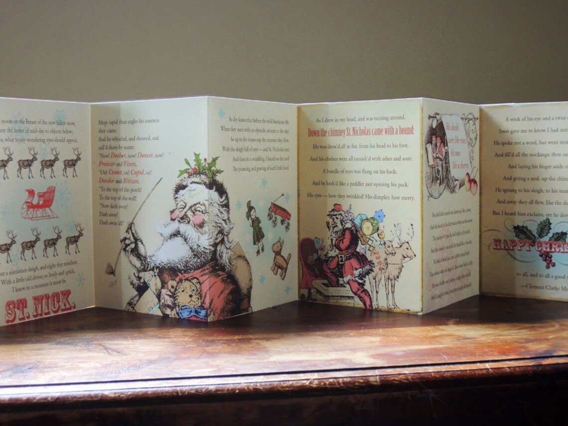 A Visit From St. Nicholas Historical Vintage Etching Style - Etsy