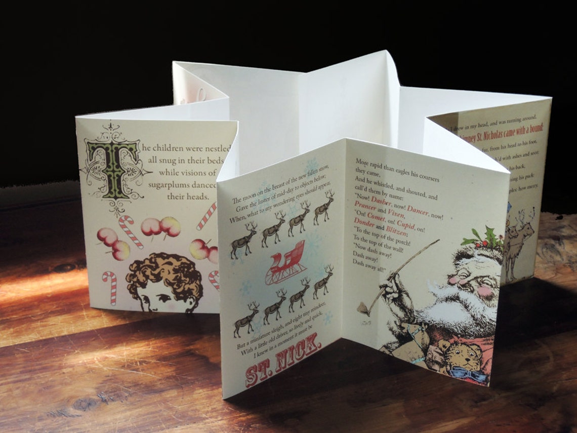 A Visit From St. Nicholas Historical Vintage Etching Style - Etsy