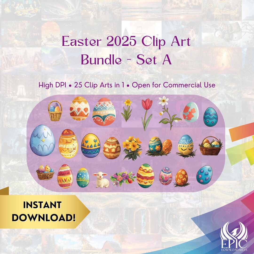 Easter Digital Clipart Bundle: High-res PNG for Crafts, Prints ...