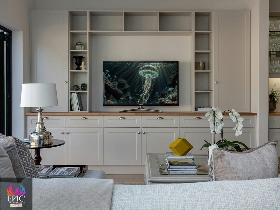 Jellyfish TV Art Screensaver Realistic Jellyfish Under the Sea Instant ...