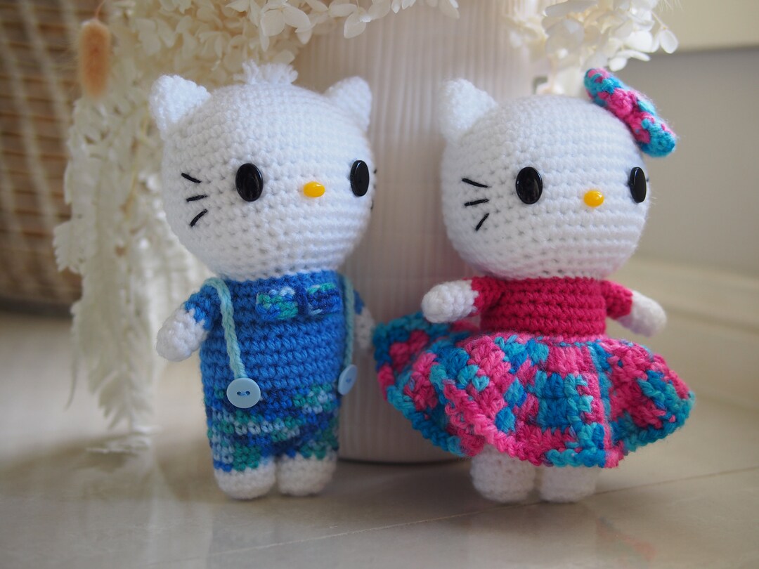 Hello Kitty, Mimmy and Daniel Crochet Amigurumi Plushie - Etsy