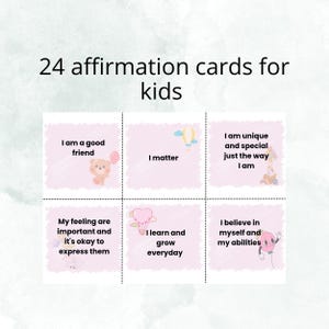 Affirmation Cards for Kids, Printable Affirmation Cards, Digital ...