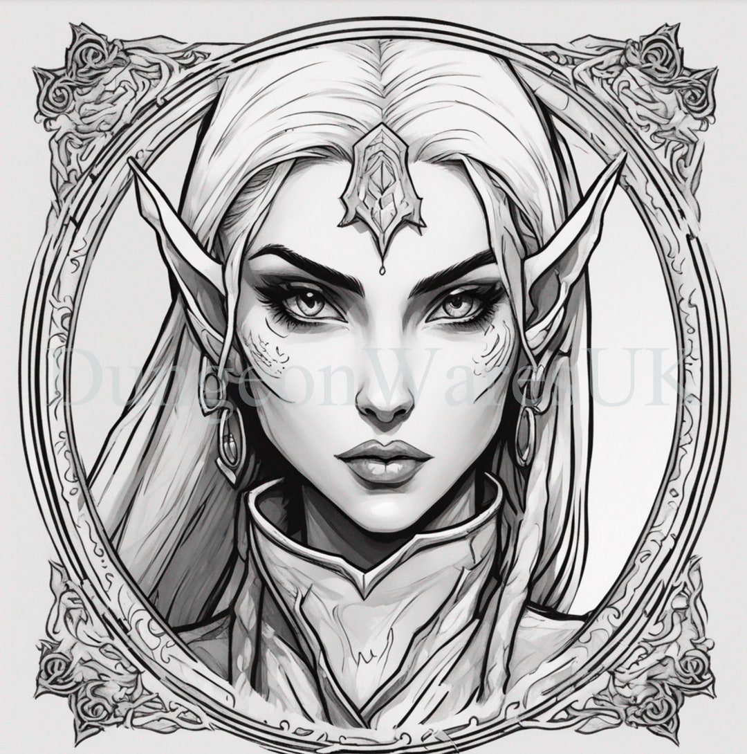 500 Black and White Character Icons for TTRPG - Etsy