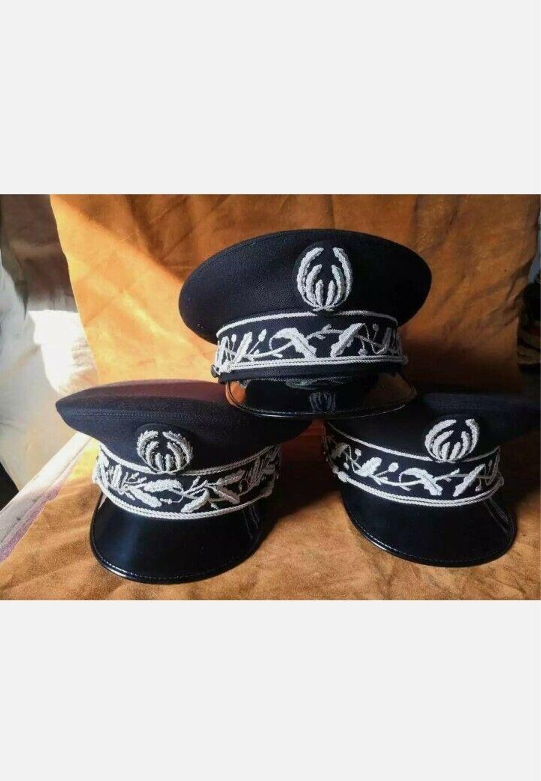 French Police Cap Hat Kepi - Bullion Hand Embroidered - Etsy