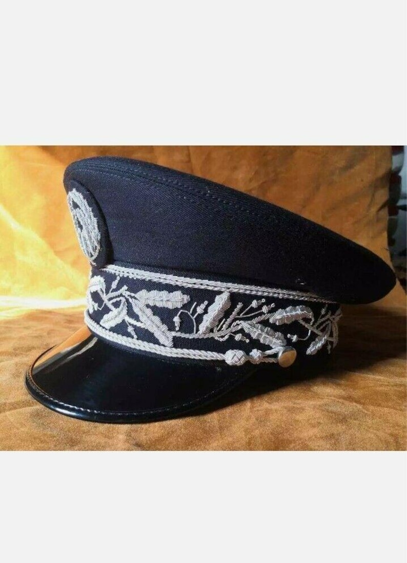 French Police Cap Hat Kepi - Bullion Hand Embroidered - Etsy