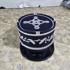 Hat Cap Kepi - French Police Dress Kepi, of Black Wool With Silver ...