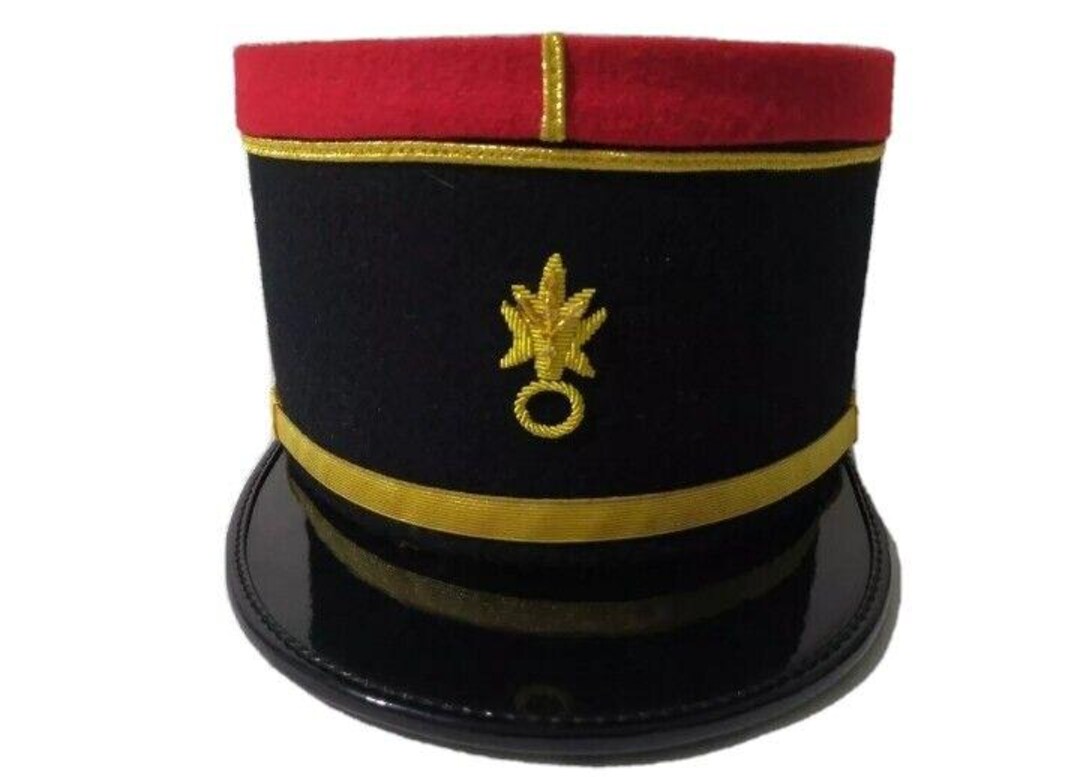 French Military Kepi, France Army Embroidery Cap, Officer Peak Hand ...