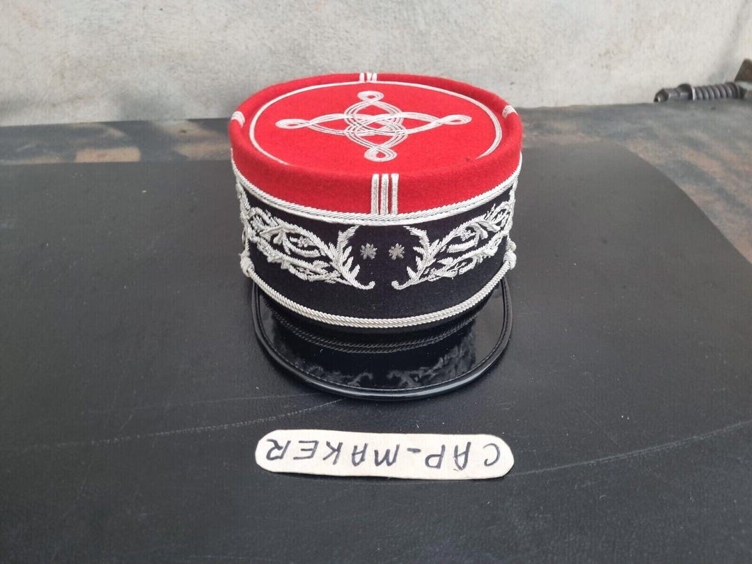French Kepi Cap Hat French Fireman General Cap - Bullion Hand ...