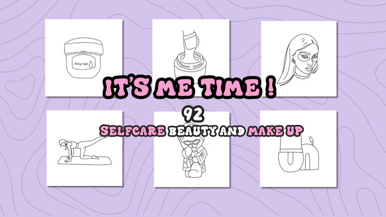 It's Me Time Coloring Selfcare Edition : 92 Aesthetics Designs of ...