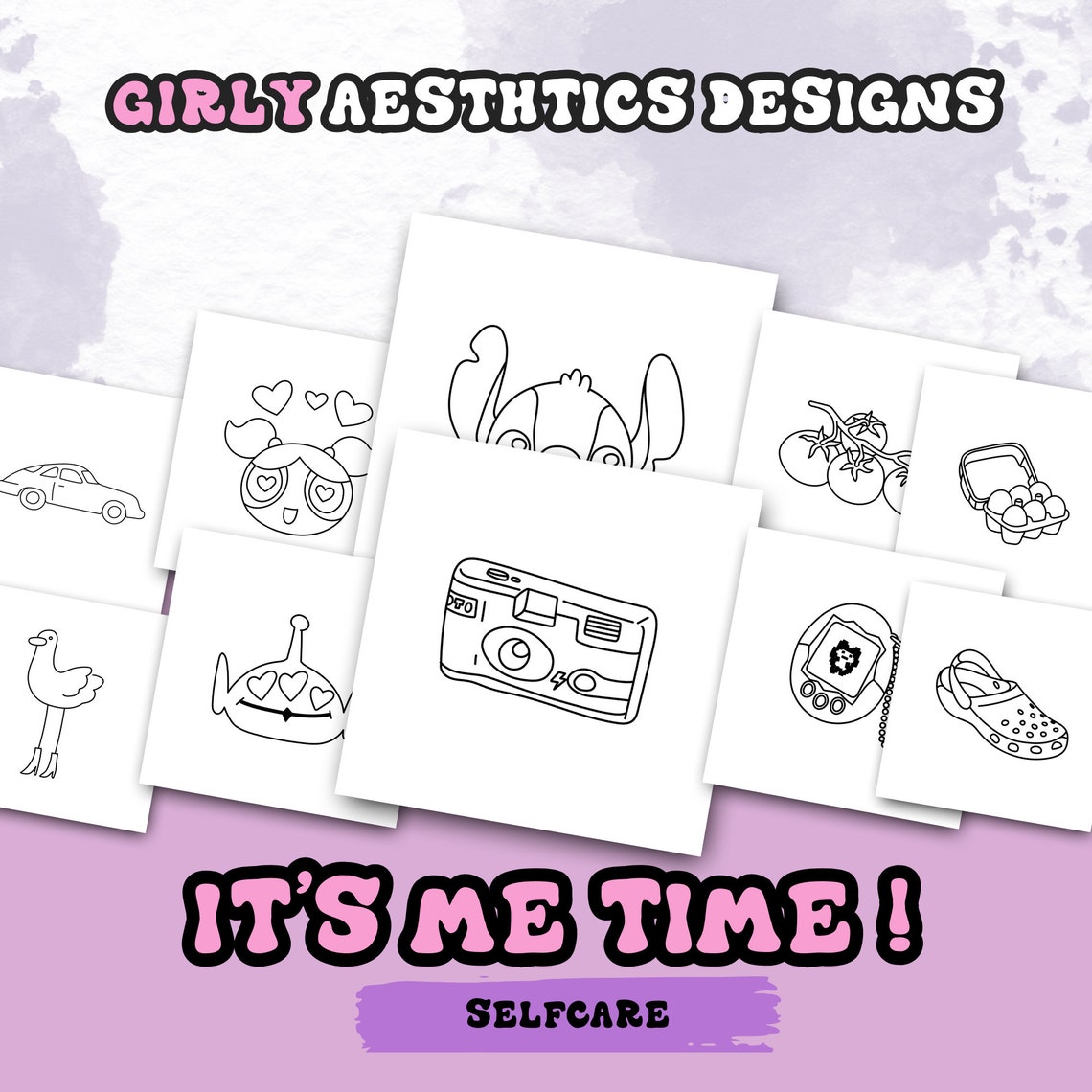 10 Satisfying Designs. Bold, Easy Beautiful Designs to Color. Relaxing ...