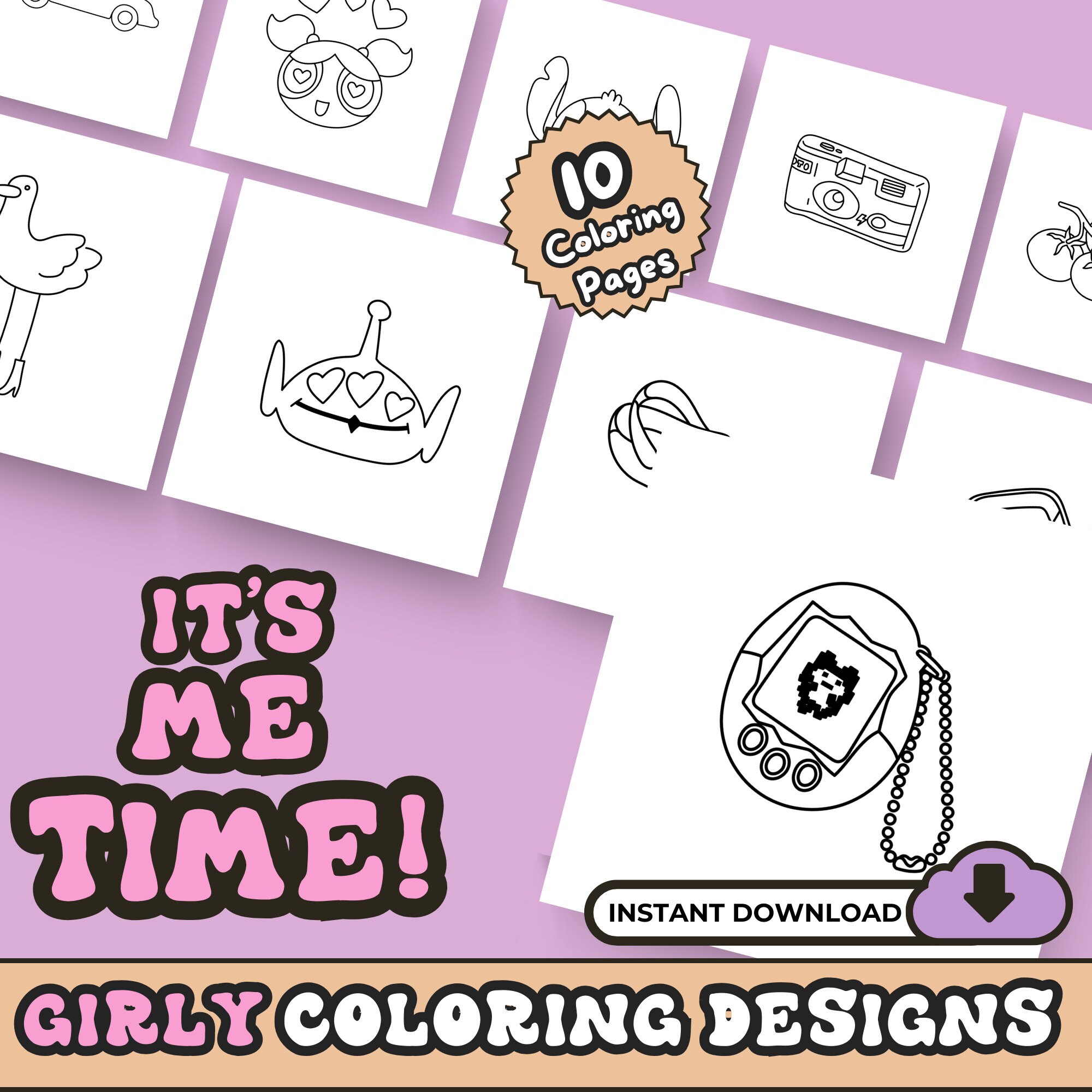 10 Satisfying Designs. Bold, Easy Beautiful Designs to Color. Relaxing ...