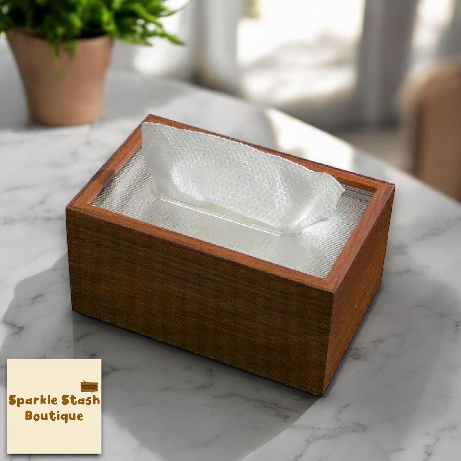 Wooden Tissue Box Holder, Handmade Tissue Box Cover, Artistic Nordic ...