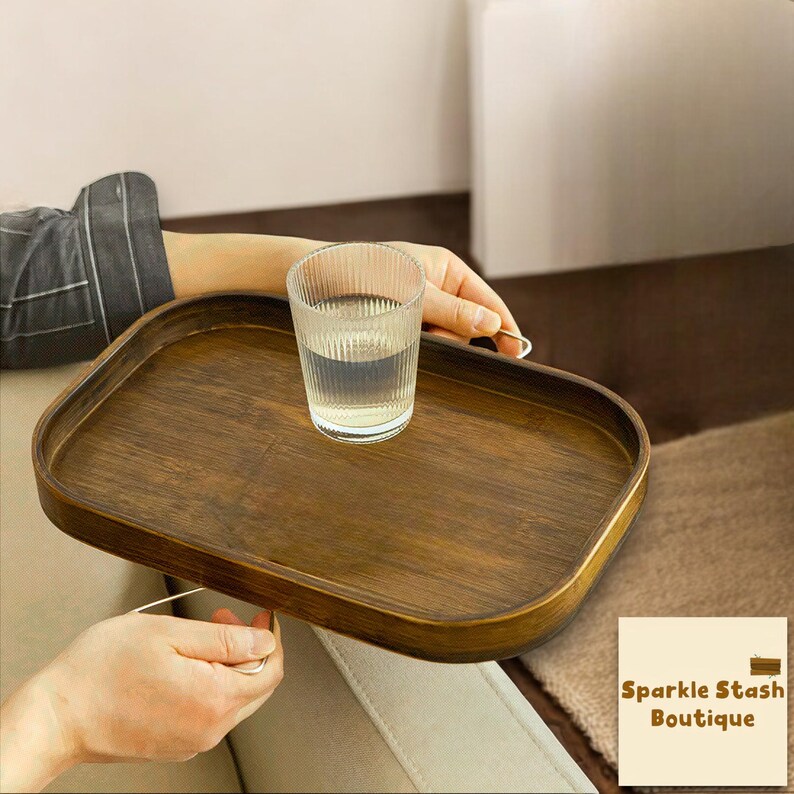 Wooden Couch Arm Rest Mini Table, Wood Armrest Table, Wooden Sofa Arm ...