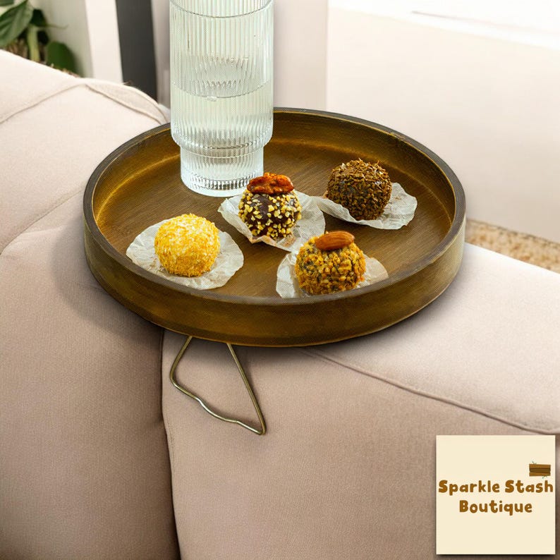 Wooden Couch Arm Rest Mini Table, Wood Armrest Table, Wooden Sofa Arm ...