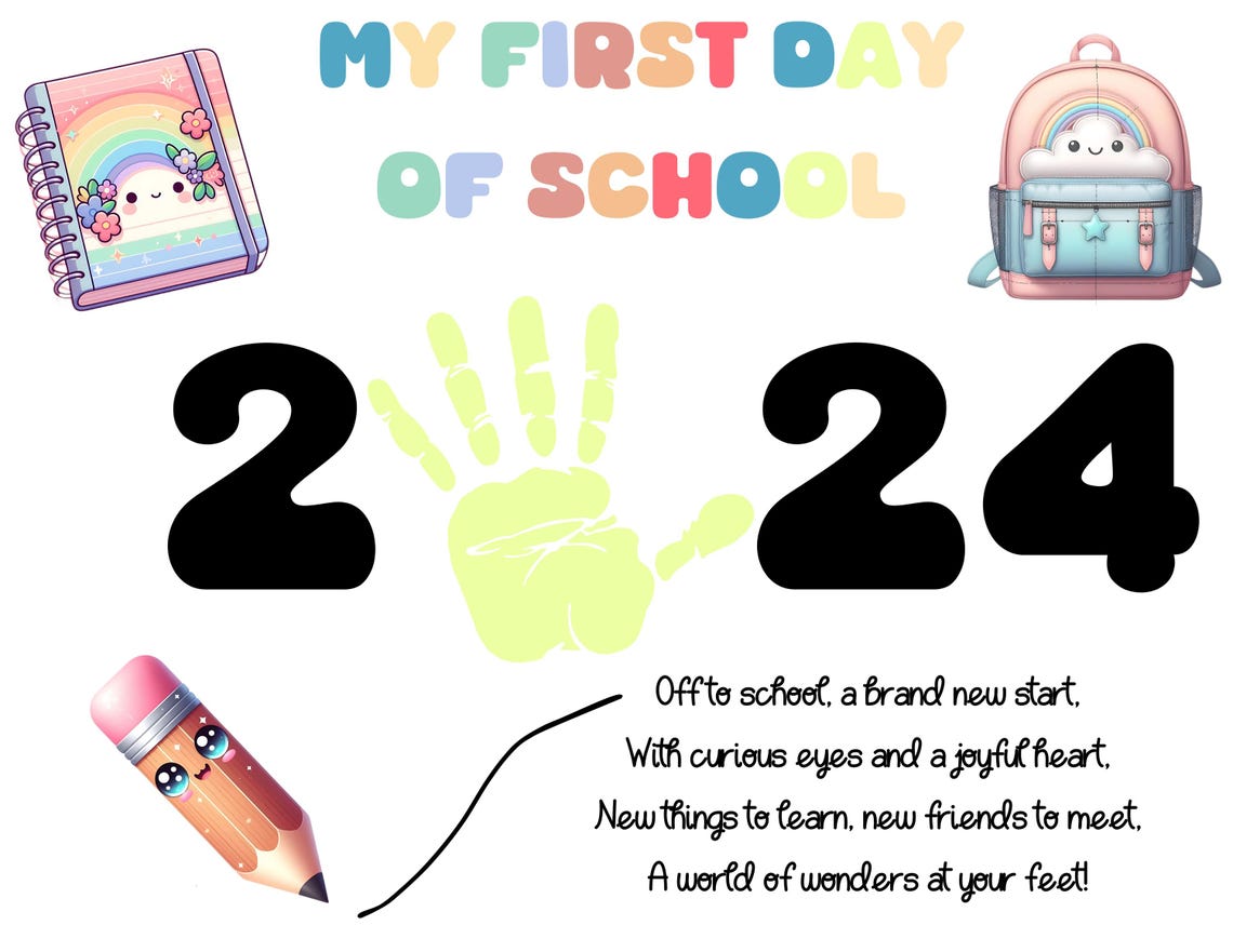 Printable First Day of School Class of 2024 Sign First Day of Shool ...