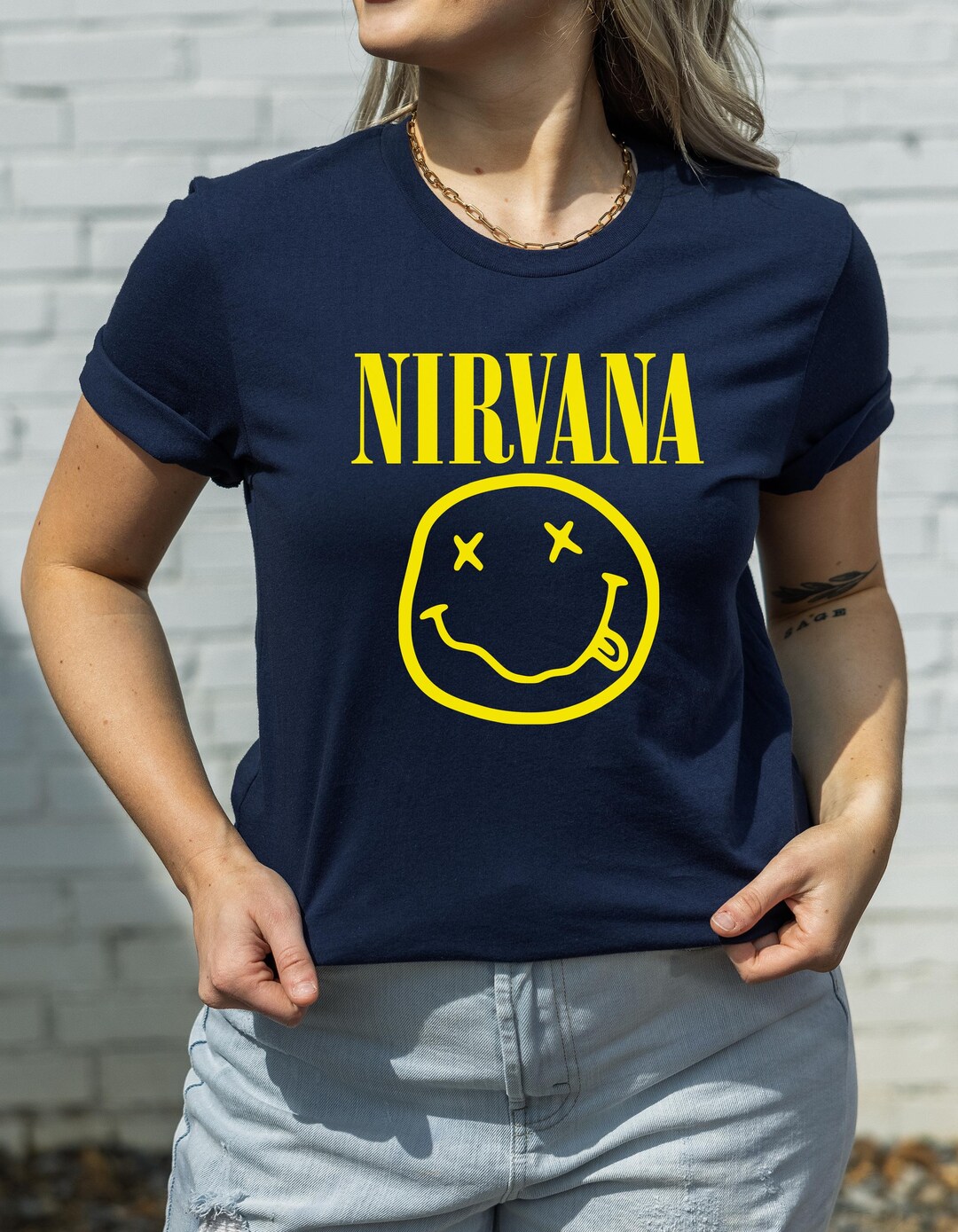 Nirvana Vintage Graphic Tshirt, Trendy Celebrity Shirt, Nirvana Fan Tee, Rock Band Star Tshirt ...